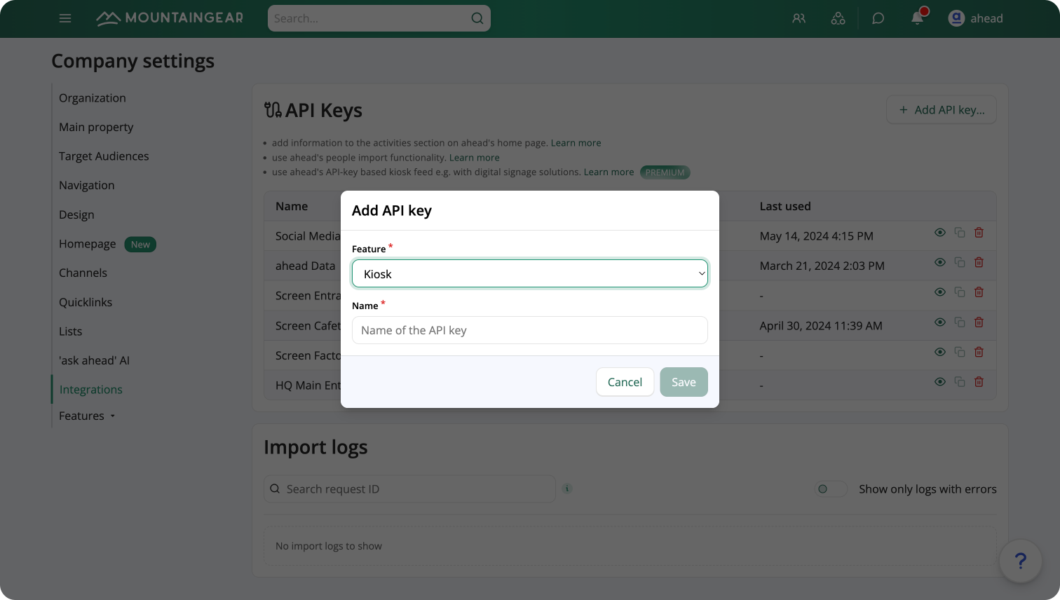 Elevate engagement with Kiosk feed API keys 🔑 | ahead intranet